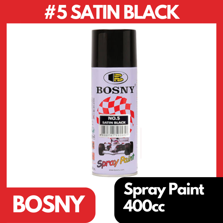 Bosny #5 Satin Black Original Acrylic Spray Paint 400cc | Lazada PH
