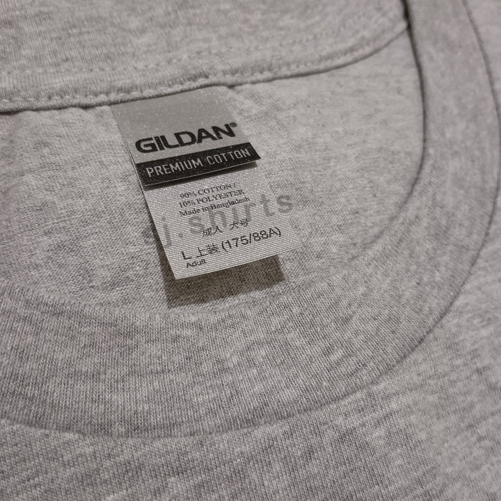 GILDAN | 76000 | Premium Cotton | T-SHIRT | 180 GSM | SPORTS GREY | 90% ...