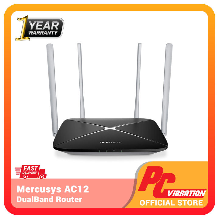 Mercusys AC12 AC1200 Dual Band Wireless Router (2.4GHz / 5GHz) | Lazada PH