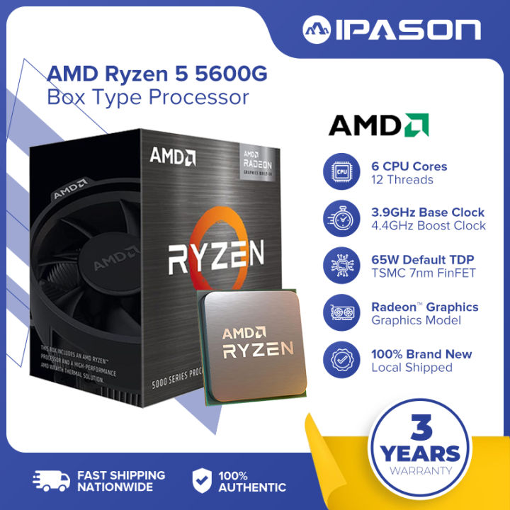 IPASON PC | AMD Ryzen™ 5 5600G Desktop Processor (Socket AM4, CPU Cooler Included) | Lazada PH