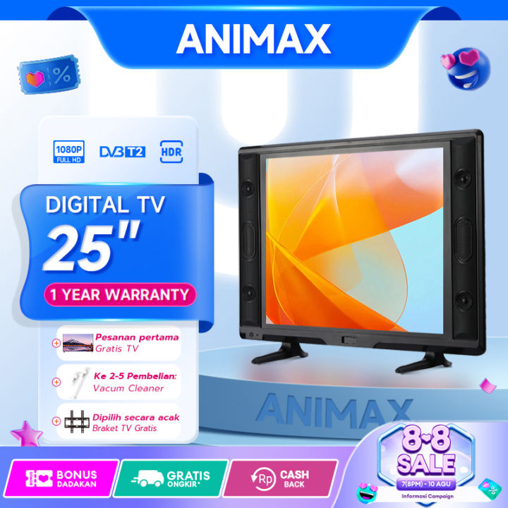 Animax Smart TV LED 25 Inch Full HD 1080P dengan Speaker Ganda dan DVB ...