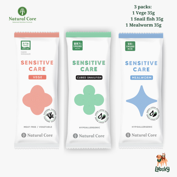 Natural Core Sensitive Care Kibbles for Tear Stains All Ages 3 Flavors ...