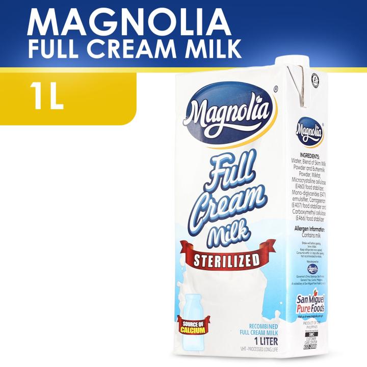 MAGNOLIA Full Cream Milk Sterilized 1L, Source of Calcium | Lazada PH