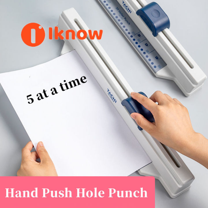 I know Hand push A4 puncher 30-hole loose-leaf paper puncher paper ...