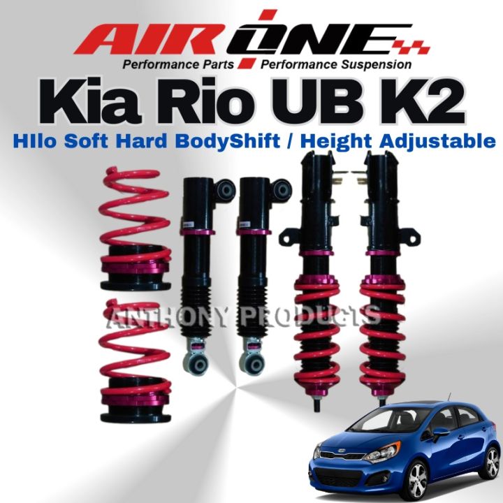 Kia Rio UB K2 Hilo SoftHard BodyShift Height Adjustable Coilover ...