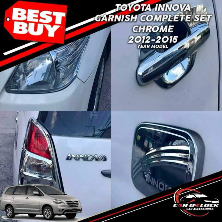Toyota Innova 2012 - 2015 Garnish Complete Set Chrome | Lazada PH