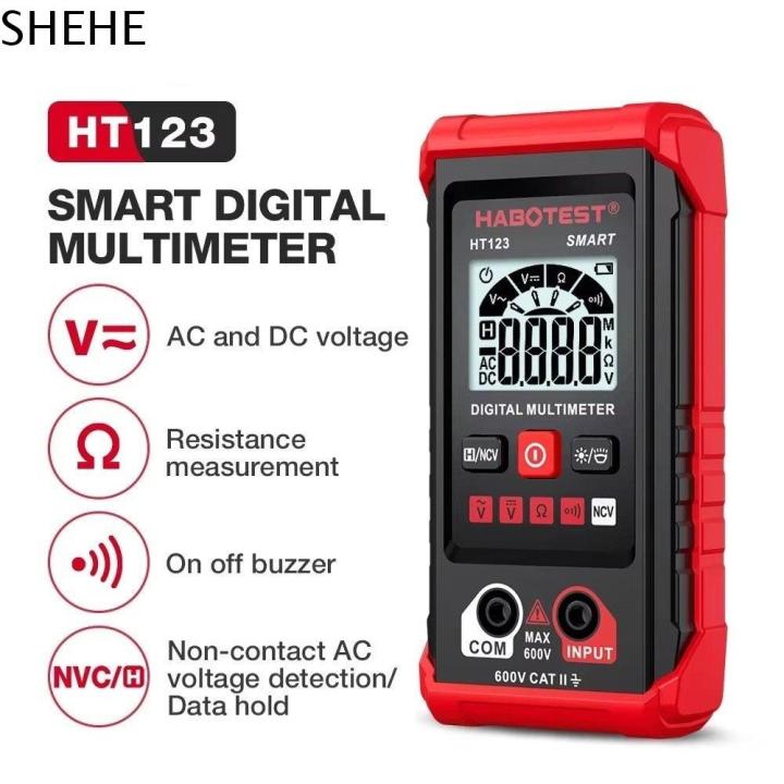 SHEHE Backlight Display Digital Multimeter 2000 Count AC/DC Voltage ...