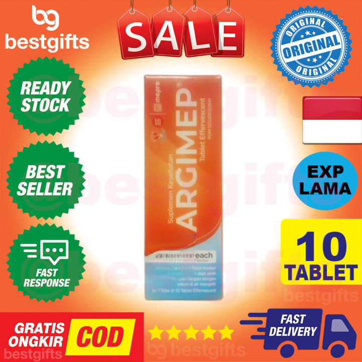 ARGIMEP ARGININE UNTUK TEKANAN DARAH EFFERVESCENT RASA PEACH 1 BOX 10 ...