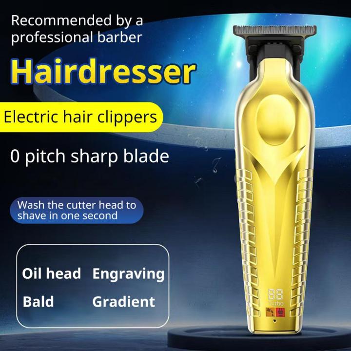 Electric Rechargeable Digital Display Hair Clipper High Power Beard ...