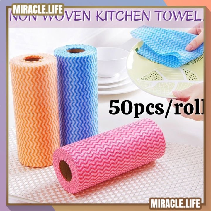 (1 ROLL) Non Woven Towel Wiping Tissue Washing Cleaning Cloth ...