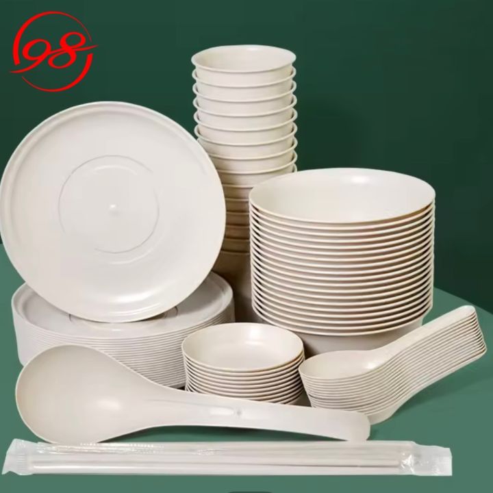 98 Disposable Rice Husk Tableware Cup, Bowl, Dish, Sauce dish ...