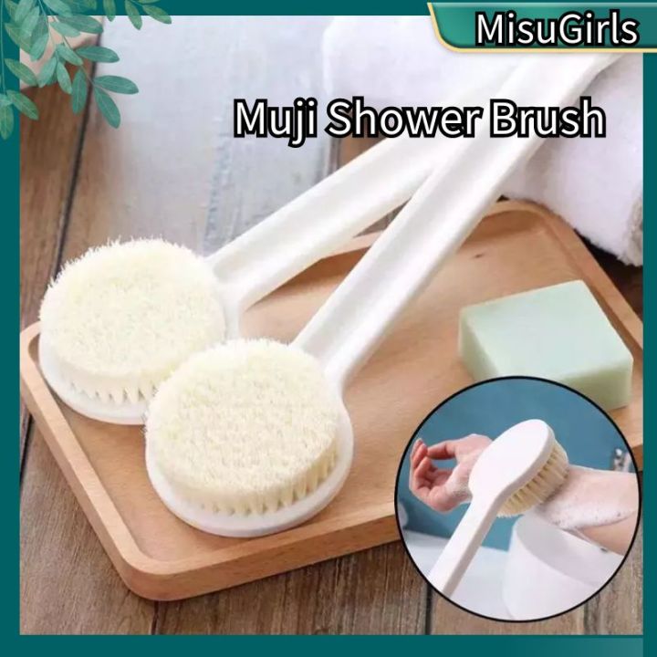 Shower Brush MUJI Style , Bathroom accessories, Long handle bath brush ...
