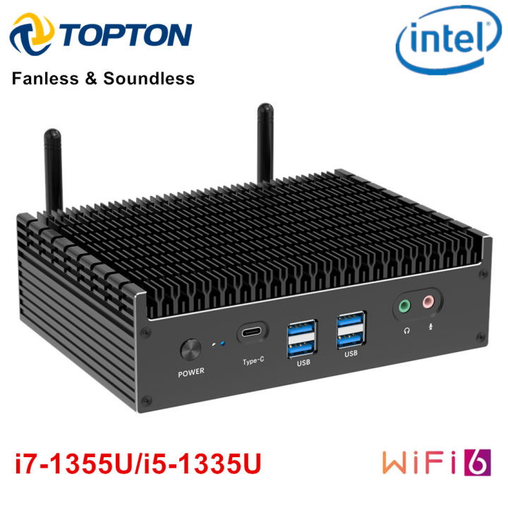 10th Gen Fanless 2 Lans Intel Mini PC I7 10510U I5 10210U อุตสาหกรรม ...