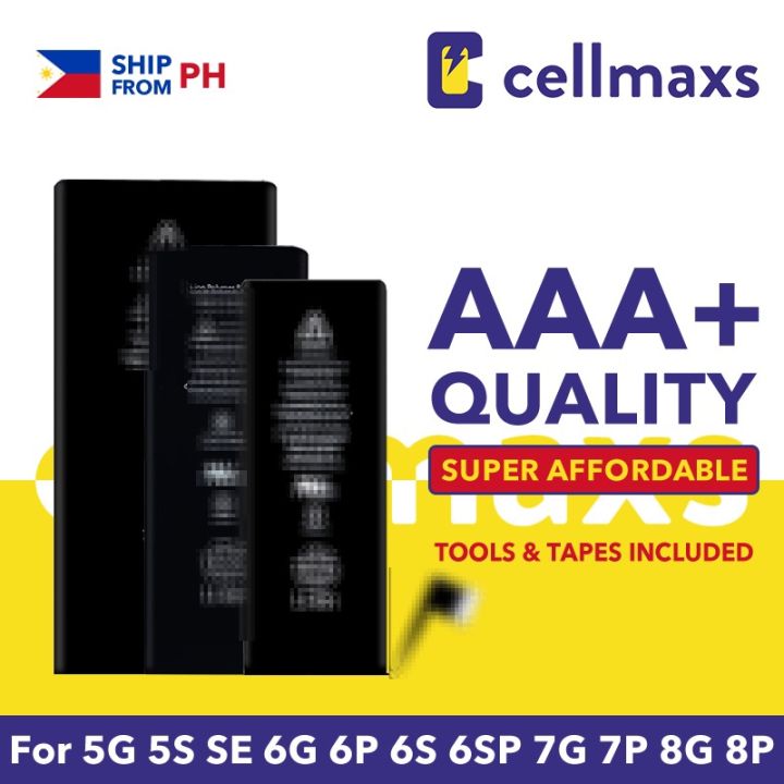 Cellmaxs AAA+ Battery For 4 4s 5 5s 6 6s 6sPlus 7 8 8Plus X XR XS MAX ...