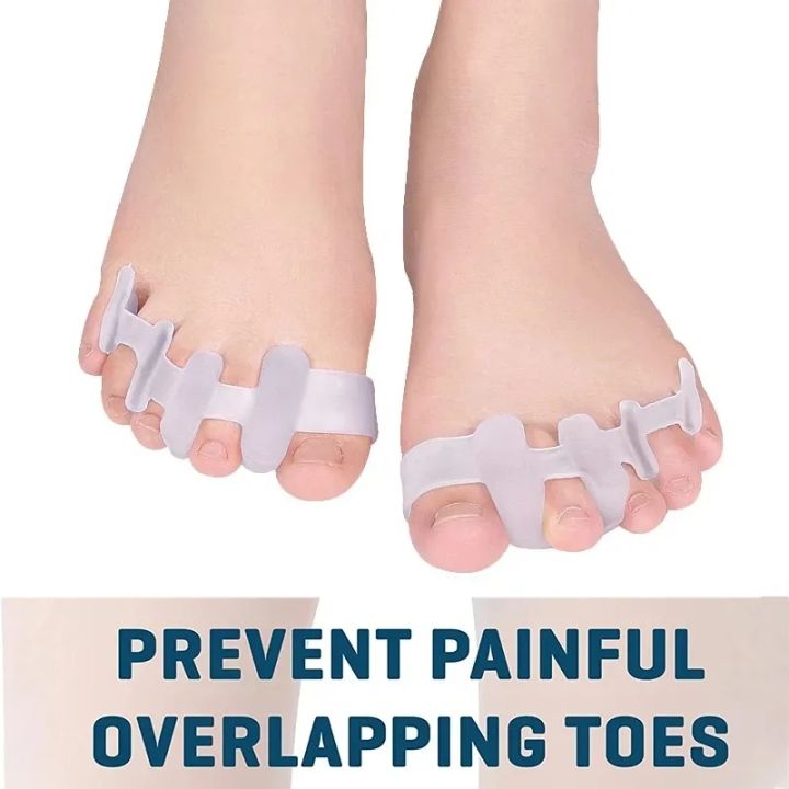 2PCS Toe valgus orthosis Silicone orthosis five-finger valgus orthosis ...