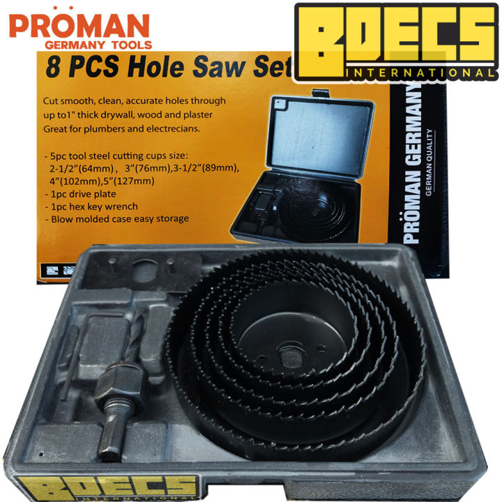 Hole Saw Sets Proman Germany High Quality HD 16pcs or 8pcs sets | Lazada PH