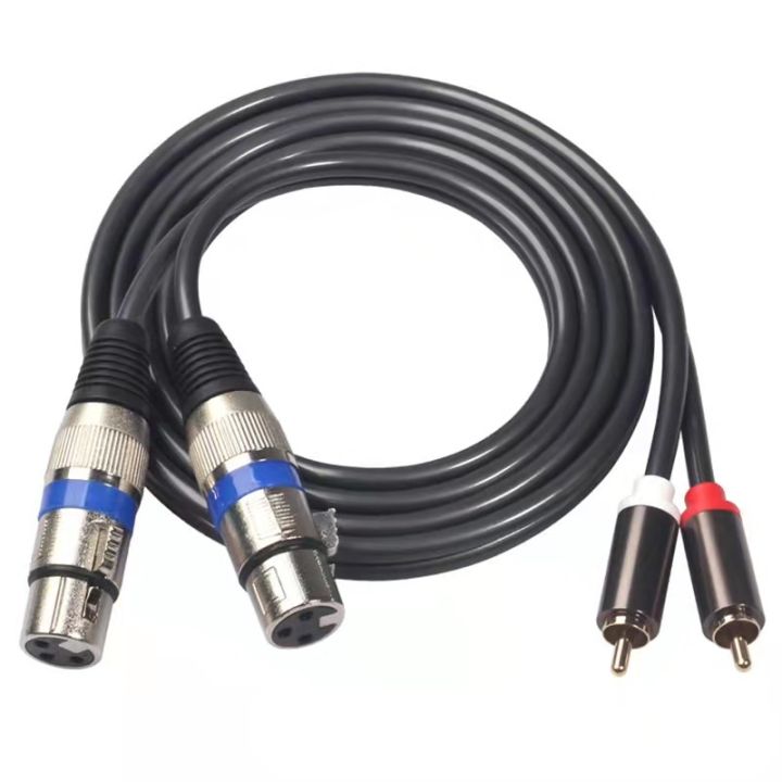1.5M Dual RCA Male To XLR Female Male Cable 2 XLR To 2 RCA Plug Adapter ...