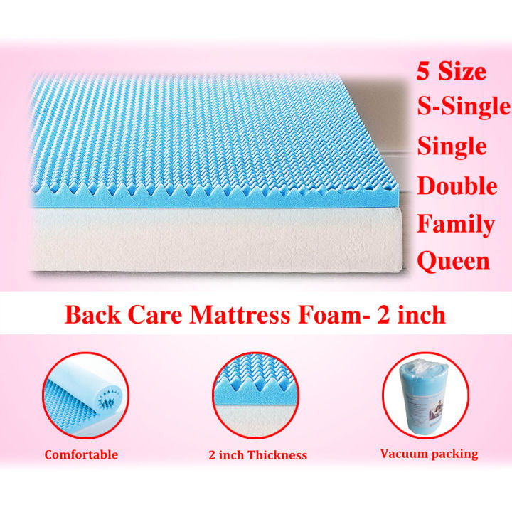 Back Care Mattress Pad Egg Crate Foam Mattress Foam 2 inch Thickness ...
