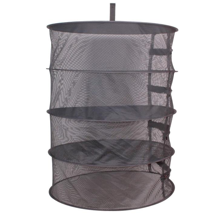 Herb Drying Rack - 4 Layer Collapsible Black Mesh Tray Hanging Herb Dry ...