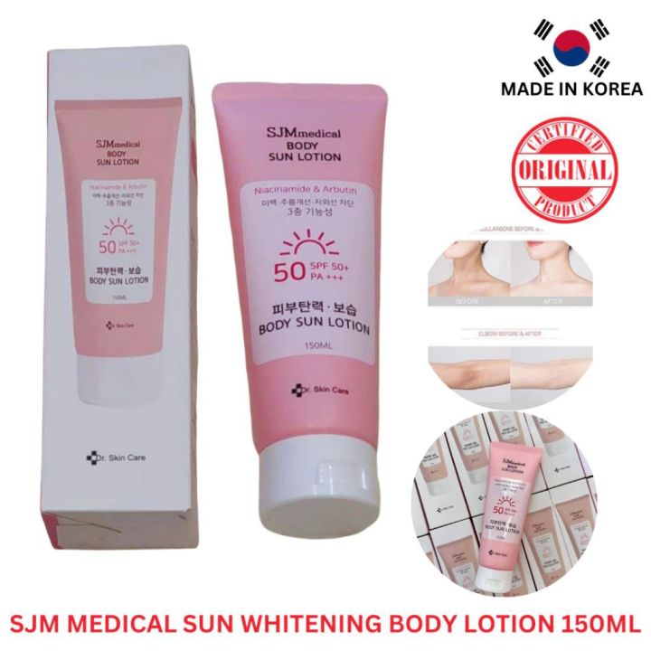 Korea SJM Medical Sun Body Lotion by Dr. Skin Care with Niacinamide and ...