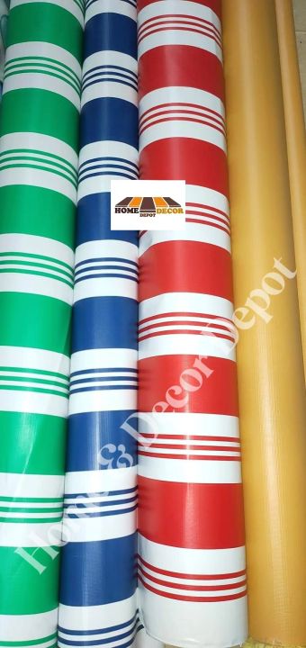TOLDA LUNA MAKAPAL STRIPE AT YELLOW Super Laminated Per Meter sa haba ...