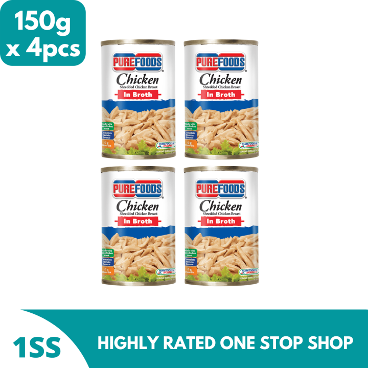 PureFoods Chicken in Broth 150g x 4pcs | Lazada PH