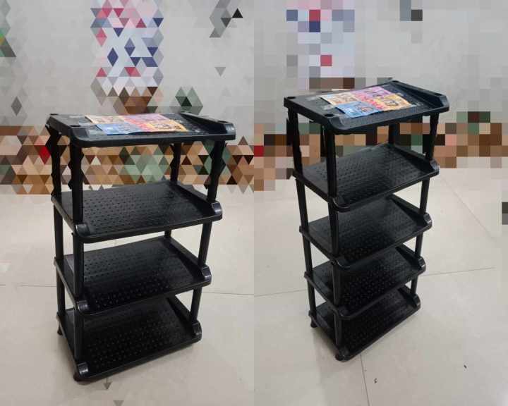 MULTIPURPOSE RACKS BLACK 4LAYERS/5LAYERS (NIKKO 615) | Lazada PH