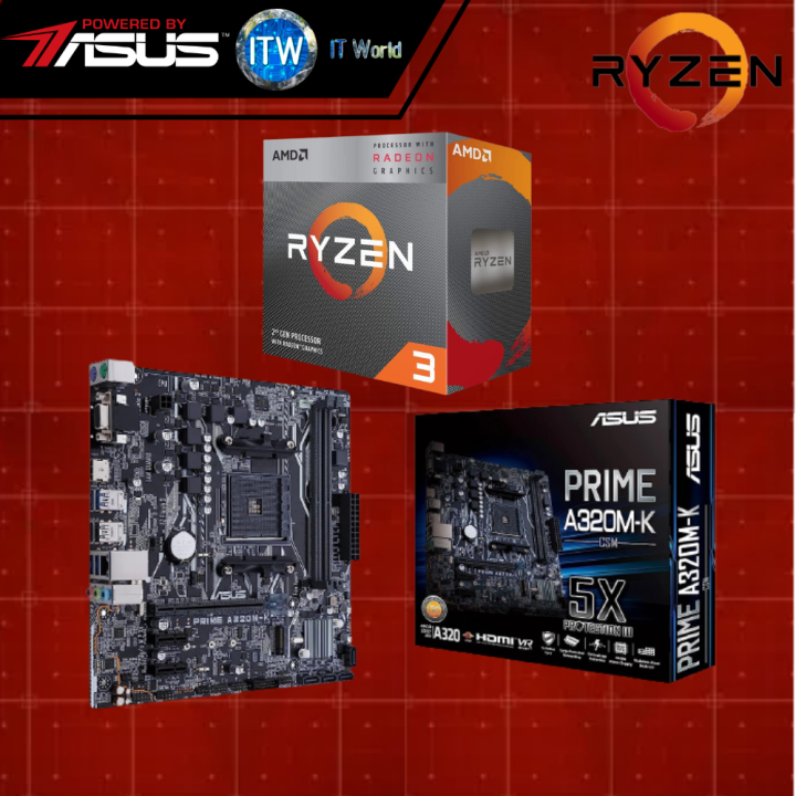 Amd Ryzen 3 3200G Processor with Asus Prime A320M-K/CSM Motherboard Bundle | Lazada PH