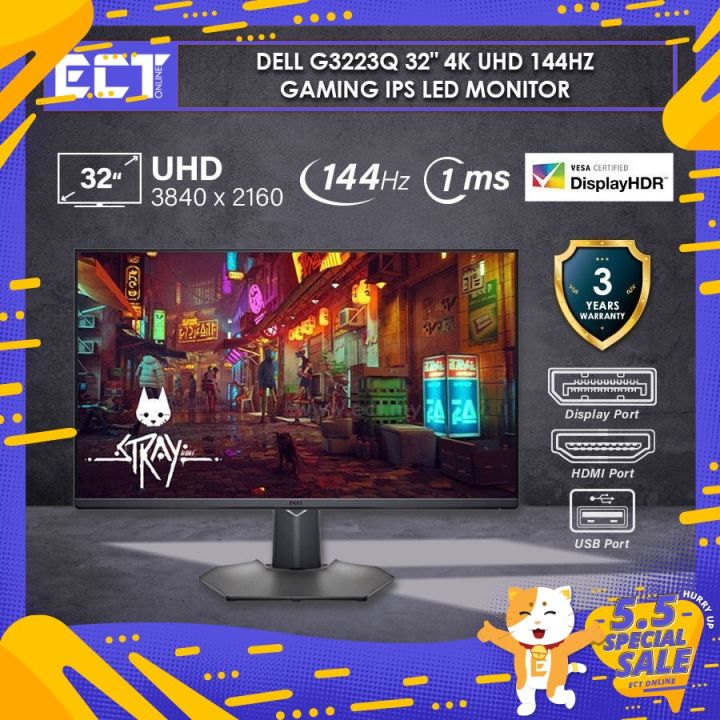 Dell G3223Q 32" 4K UHD 144Hz 1MS Gaming IPS LED Monitor (3840 x 2160 ...