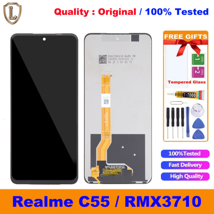 100% Tested Original LCD For Realme C55 RMX3710 LCD Display Screen ...