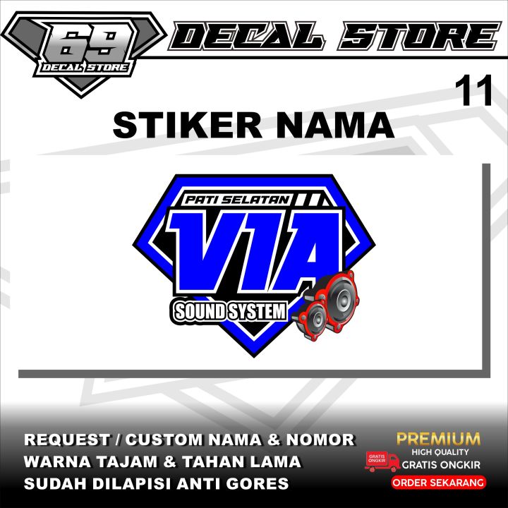 STIKER AUDIO SOUND SYSTEM NAMA KOMUNITAS, TEAM CUTTING STICKER CUSTOM REQUEST KEREN DECAL STORE ...