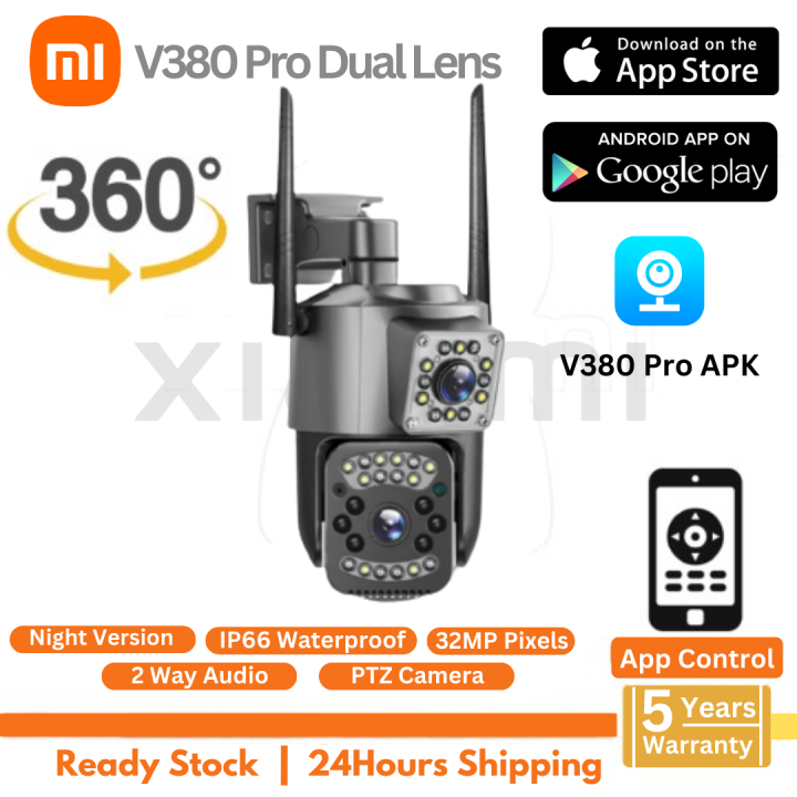 V380 Pro Dual Lens CCTV 8MP 4K HD Resolution Dual Lens / Screens Indoor ...