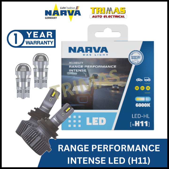 Narva Range Performance LED 12V 24V 6500K H1 H3 H4 H7 H8 H11 HB3 9005 ...