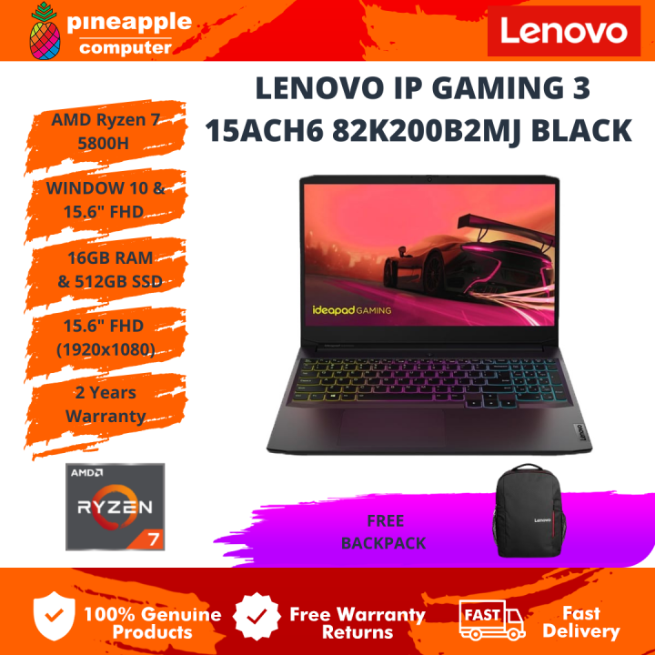 Lenovo IdeaPad Gaming 3 15ACH6 82K200B2MJ 15.6'' FHD 165Hz Laptop Black ...