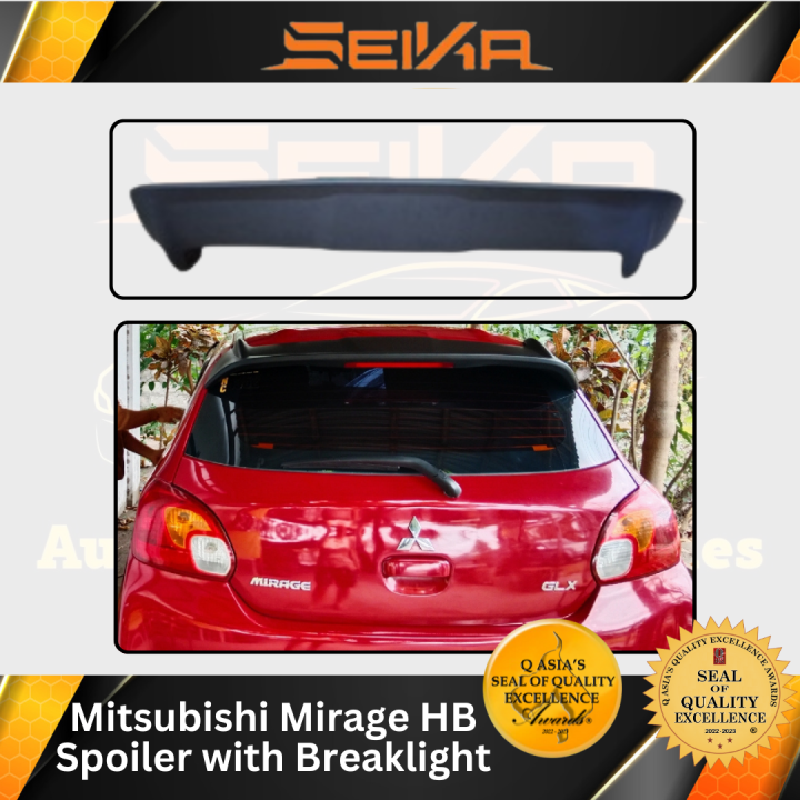 Mitsubishi Mirage Hatchback (2014-2024) Roof Wing Spoiler with Brake ...