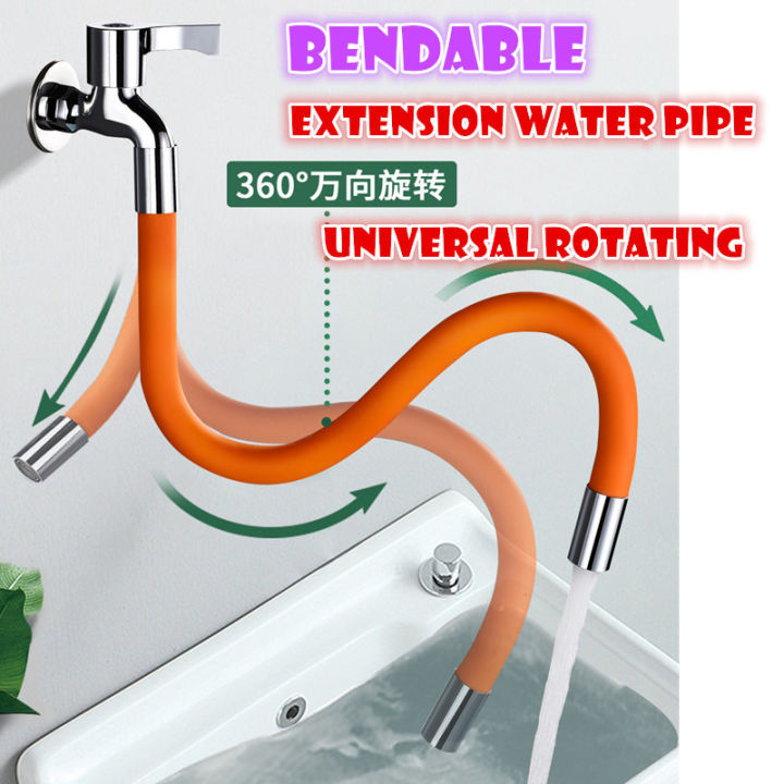 《SG local stock》Bendable extension water pipe 360 degree Faucet kitchen ...