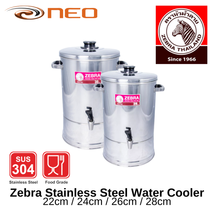 Zebra Stainless Steel Water Cooler 22cm / 24cm / 26cm / 28cm | Lazada ...