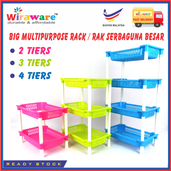 2/3/4 Tiers Big Multipurpose Rack / Big Rack / Rak Serbaguna Besar | Lazada