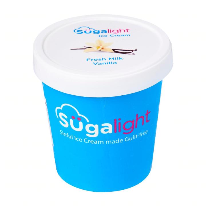 Sugalight Fresh Milk Vanilla Ice Cream (No Sugar Added Halal) | Lazada ...