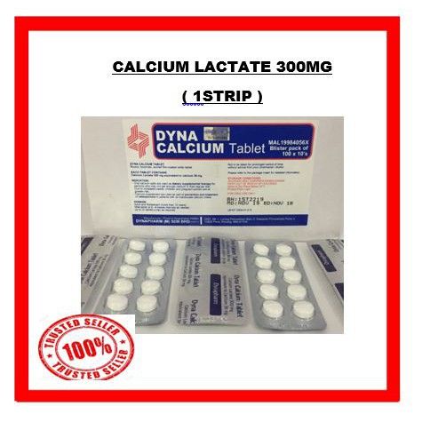 DYNA /PHARMANIAGA CALCIUM LACTATE 300MG ( 1 STRIP) | Lazada