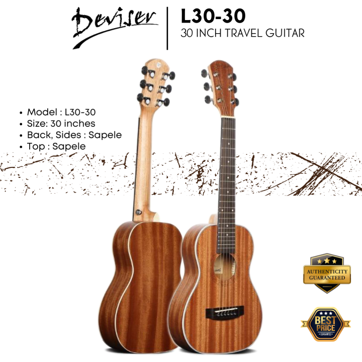 Deviser 30 inch Acoustic Travel Guitar, Sapele Top ( L30-30 / L30 ) | Lazada
