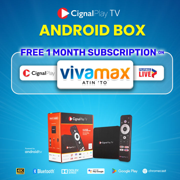 CIGNALPLAY TV Android Box with FREE 1 Month Load for VIVAMAX/CIGNAL ...
