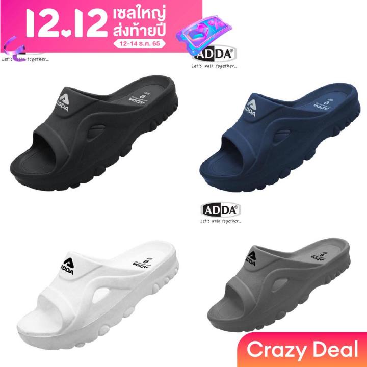 รองเท้าแตะชาย รองเท้าแตะแบบสวม รองเท้าแตะลำลอง Adda 52201 | Lazada.co.th