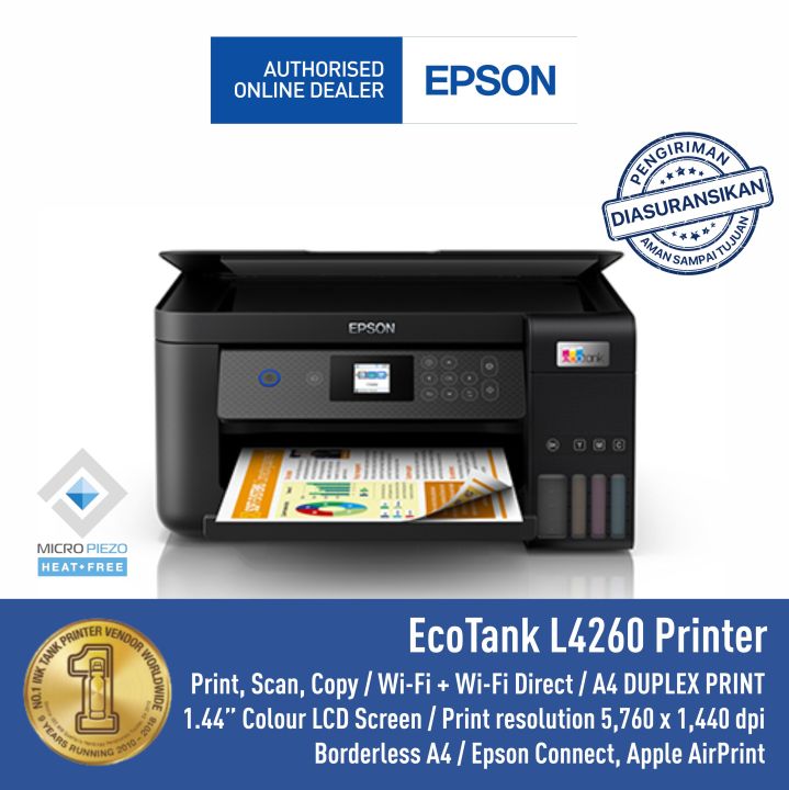 Printer Epson L4260 L-4260 L 4260 Pengganti L4160 Wi-Fi All-in-One Ink ...