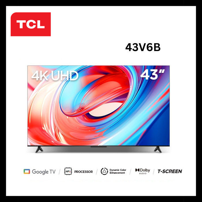TCL 43V6B 4K GOOGLE TV DOLBY AUDIO HDR10 GARANSI RESMI TCL 3TAHUN ...