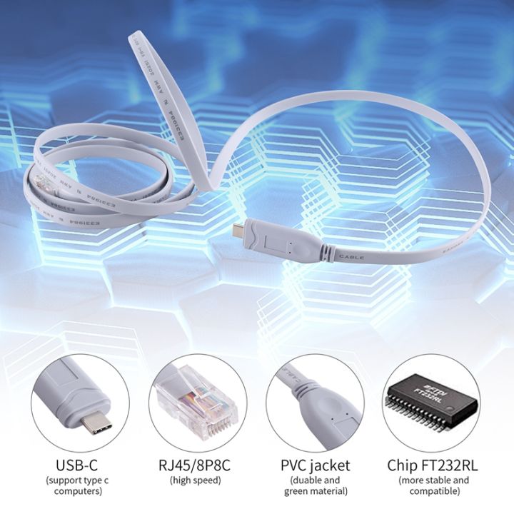 USB TO Type C Console Configuration Cable Type C to RJ45 Serial Router ... USB TO Type C Console Configuration Cable Type C to RJ45 Serial Router ...