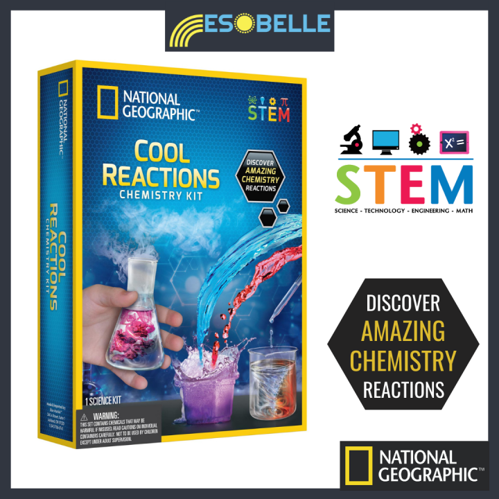 NATIONAL GEOGRAPHIC | Cool Reactions Chemistry Kit | STEM Scientific ...