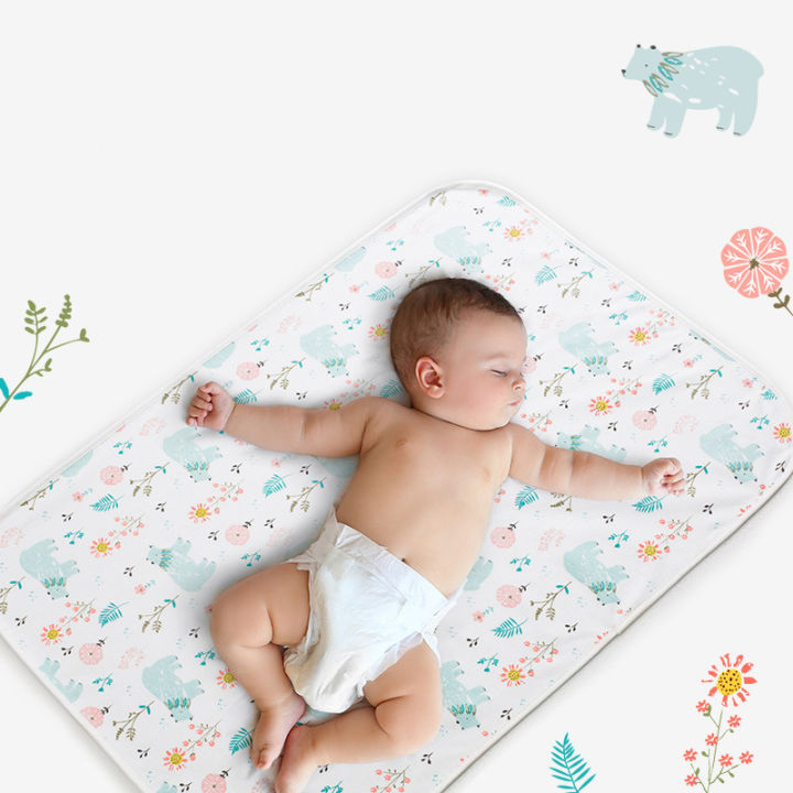 50*70 CM Baby Infant Diaper Cute Cartoon Animals White Changing Mat ...