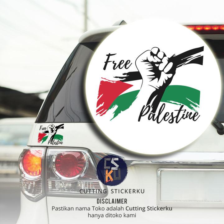 Cutting Stiker Free Palestine Variasi Motor Mobil Gaza Save Pray Helm ...