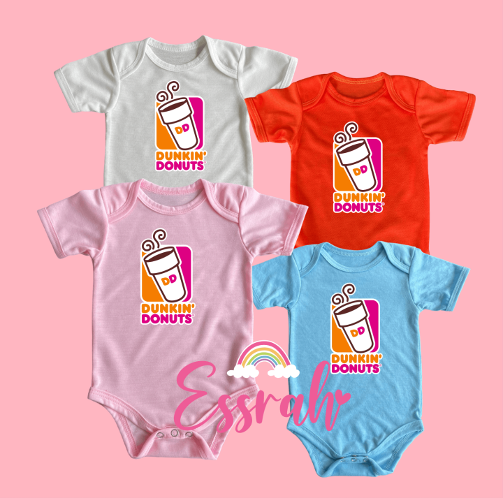 Dunkin donuts 2 ( baby onesie / infant onesie ) | Lazada PH